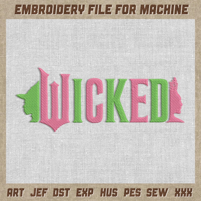 Wicked Font Embroidery File - Etsy