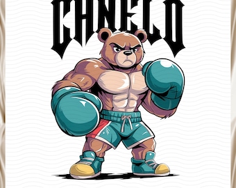 Canelo Alvarez Bear Png, Trending Design 2024 Png, Bear Png ...