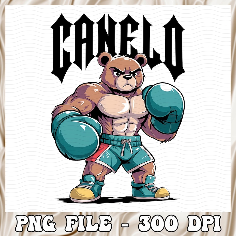 Canelo Alvarez Bear Png, Trending Design 2024 Png, Bear Png ...