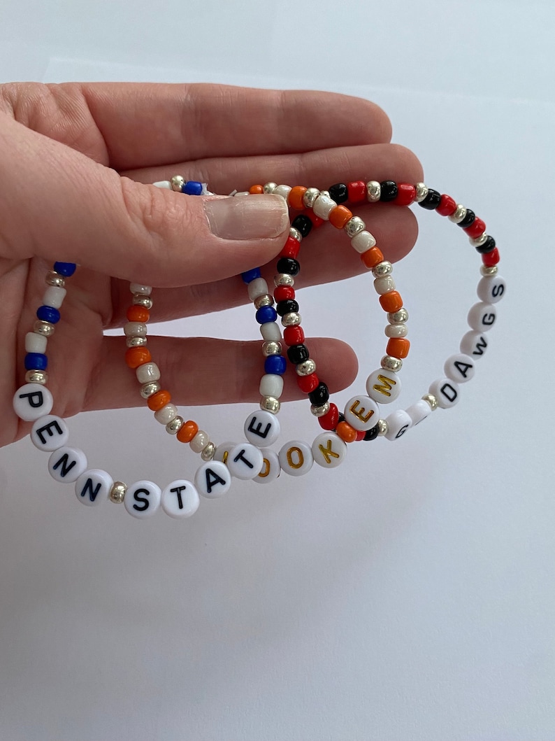 Customizable College Bracelet - Etsy