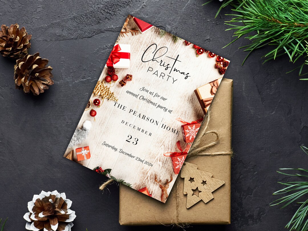 Christmas Digital Card Printable Editable - Etsy