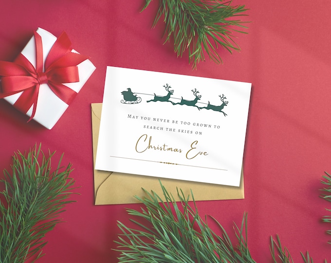Reindeer Christmas Wish Cards Digital/printable - Etsy