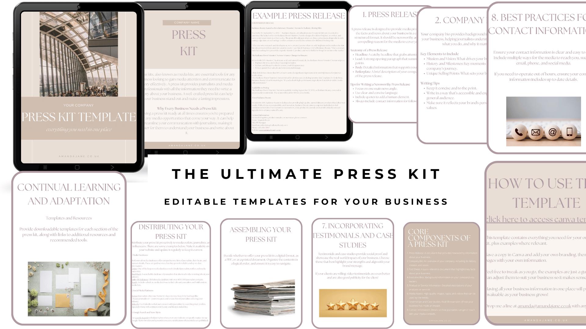 Press Kit Template - Etsy
