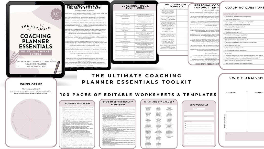 The Ultimate Coaching Planner Essentials Toolkit & Template Bundle ...