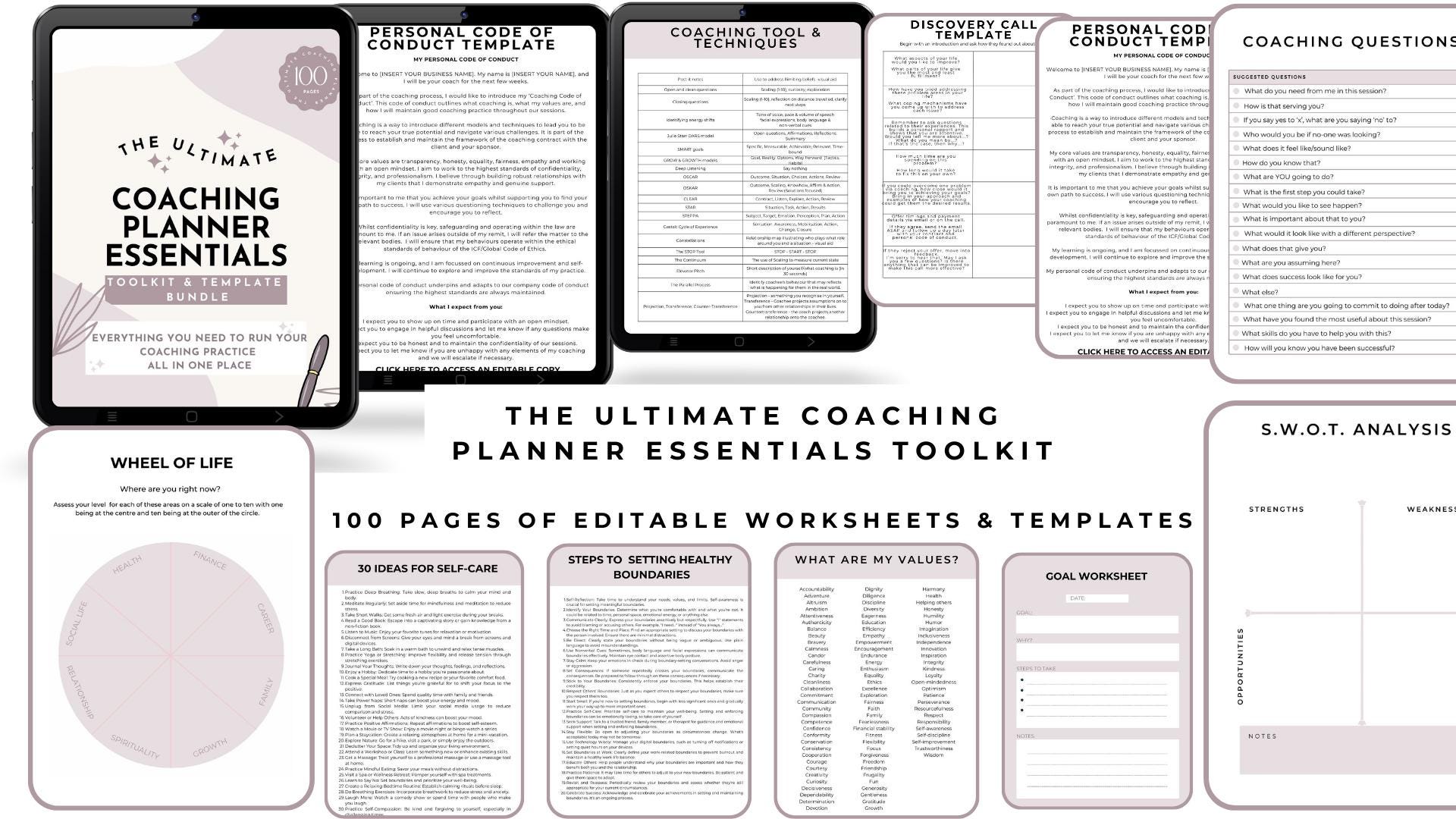 The Ultimate Coaching Planner Essentials Toolkit & Template Bundle ...