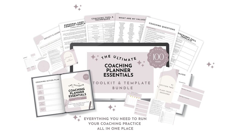 The Ultimate Coaching Planner Essentials Toolkit & Template Bundle - 100 Pages! - Etsy