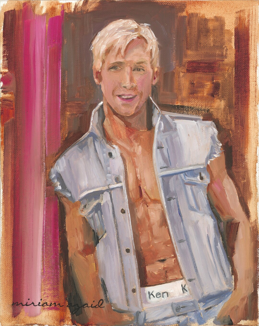 Art Print Canvas Ken Kenergy Barbie Movie 2023 - Etsy