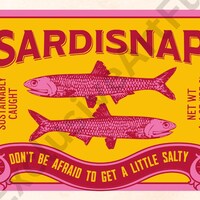 Sardine SVG PNG, Fisherman Aesthetic, Maritime Whimsical Clipart, Hand ...