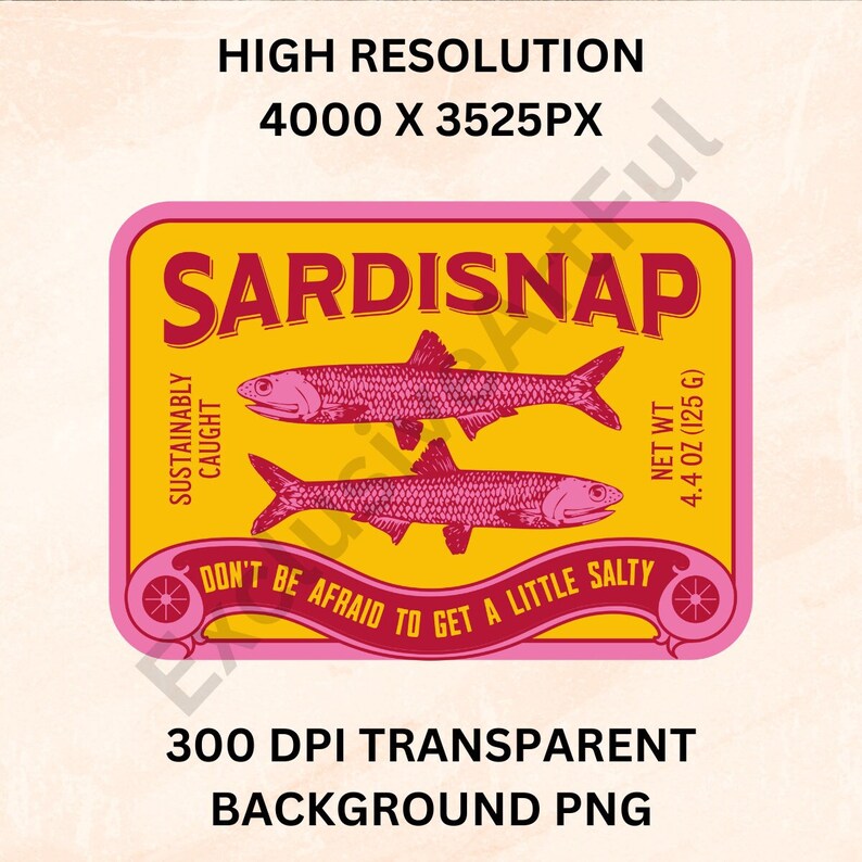 Funny Sardines Sardisnap Png, Canned Sardines Png,sublimation Sardines ...