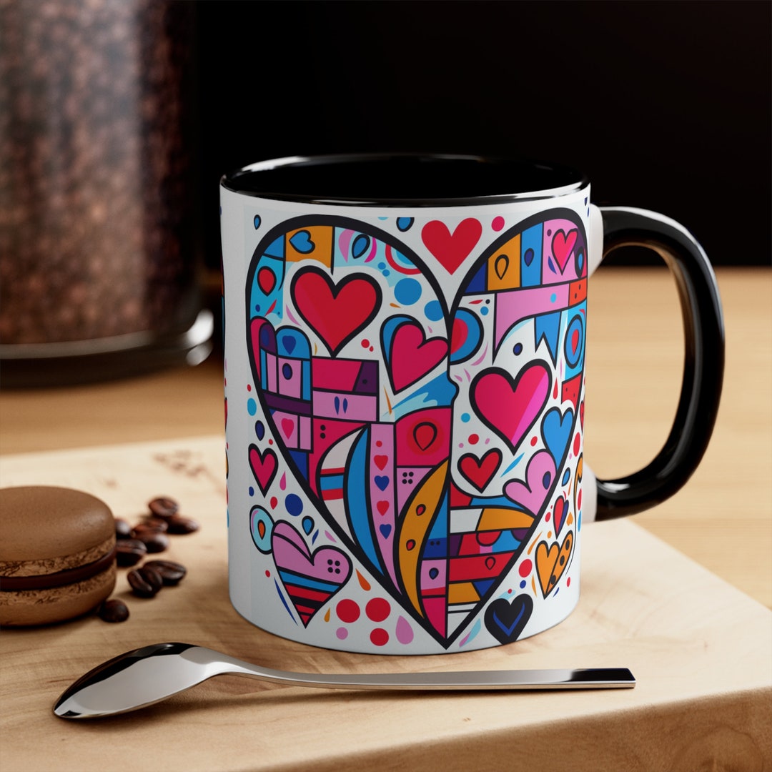 Romero Britto Style Coffee Mug, 11oz - Etsy