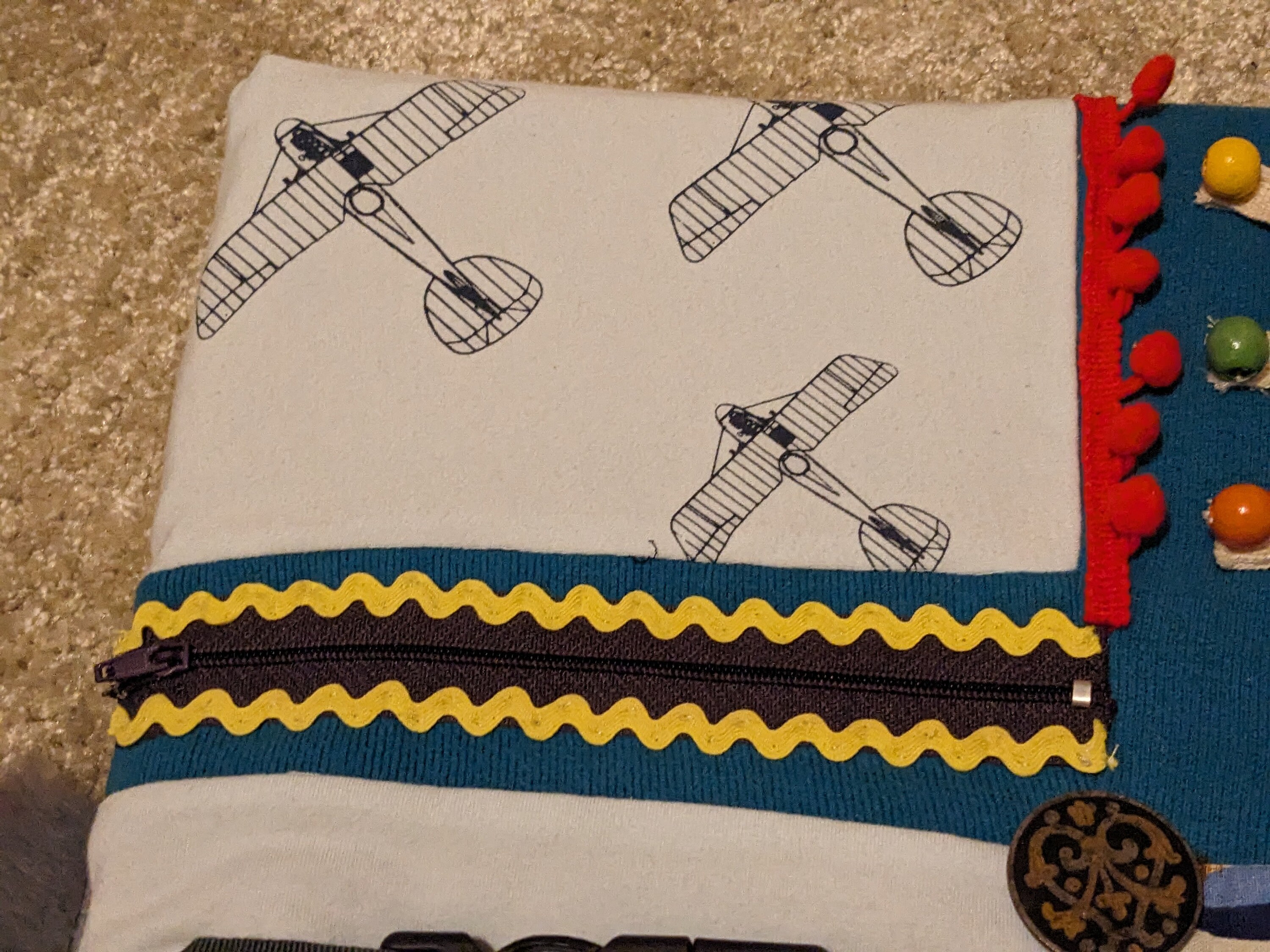 Dementia Activity Mat/fiddle Mat/fidget Cushion/sensory Mat war Planes ...