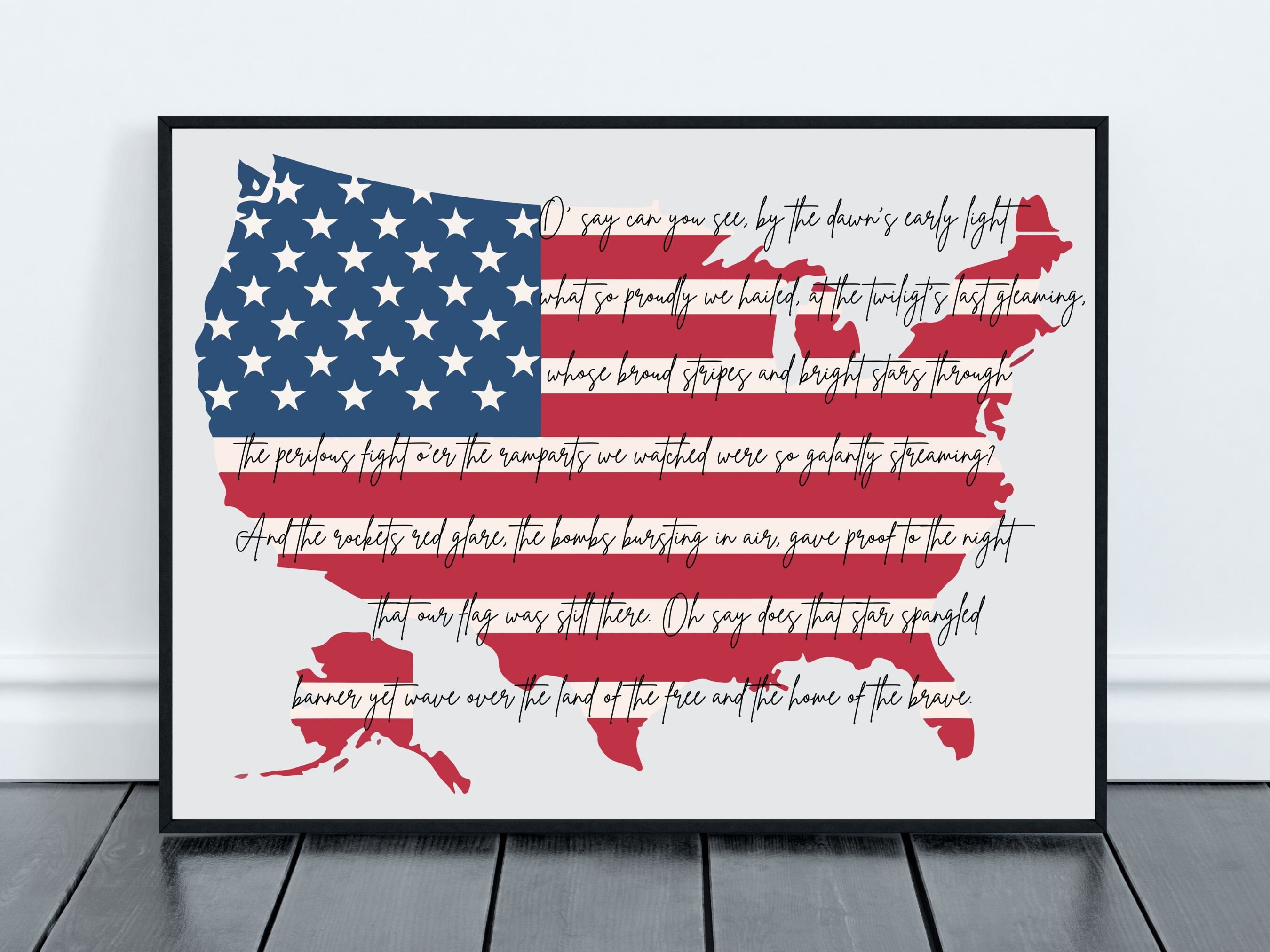4th of July Printable Wall Art Gallery, American Flag Art Print ...