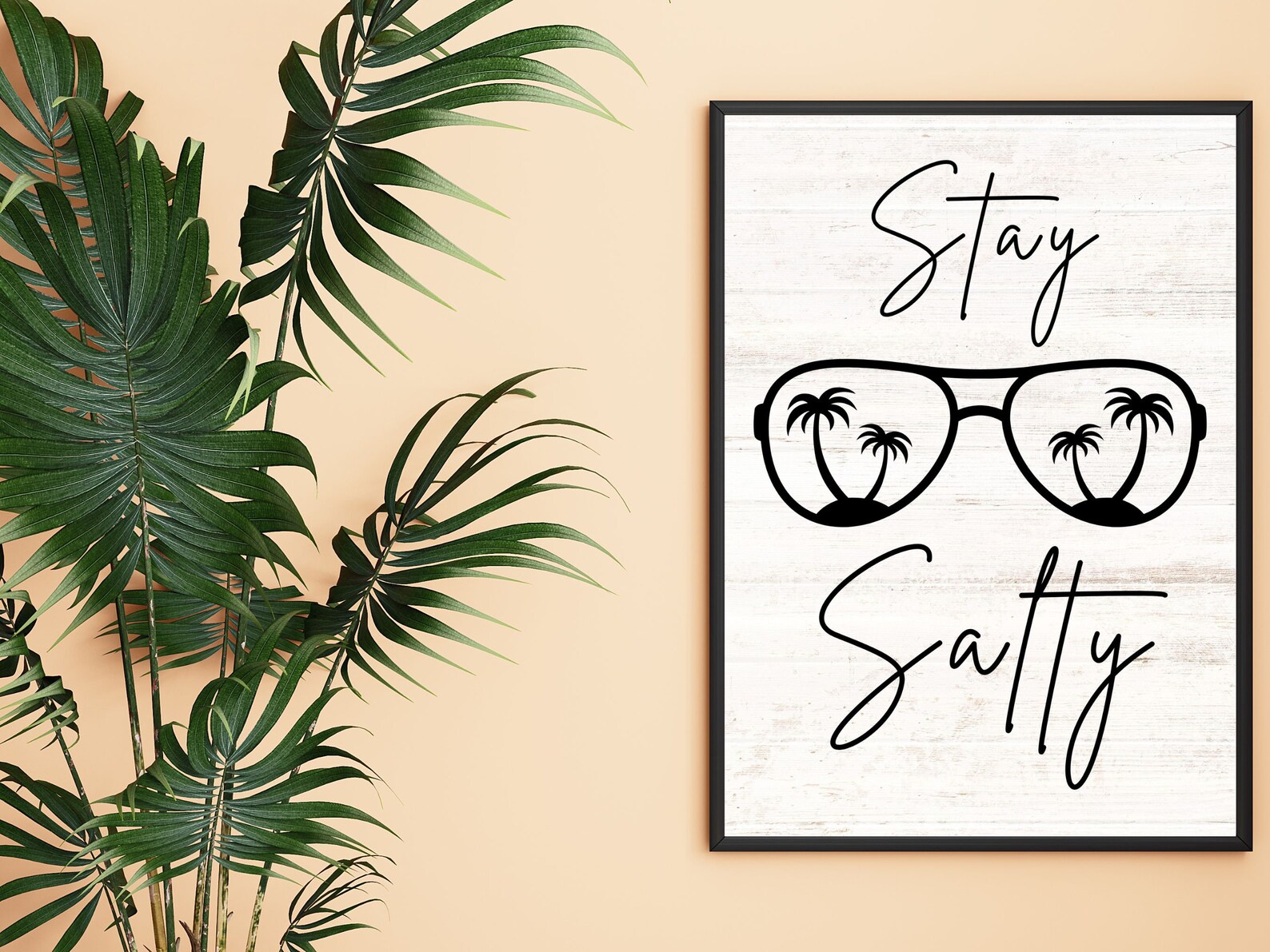 Beach Theme Printable Wall Art, Beach Saying, Stay Salty, Summer ...