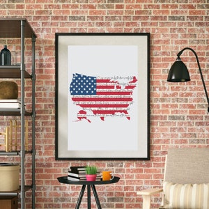 4th of July Printable Wall Art Gallery, American Flag Art Print ...