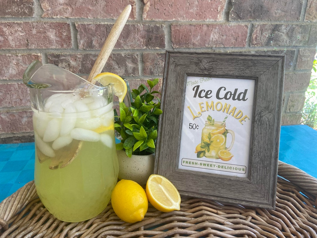 5x7 Summer Printable Lemonade Stand Signs, Summer Wall Art, Digital ...