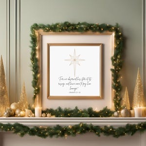 Birth of Jesus, Star of Bethlehem, Christmas Star Art, Xmas Printable ...