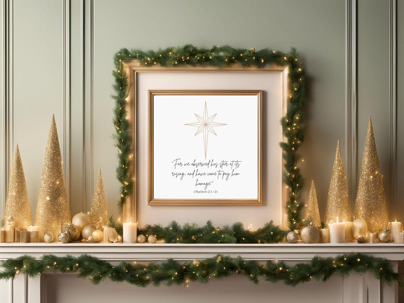 Birth of Jesus, Star of Bethlehem, Christmas Star Art, Xmas Printable ...