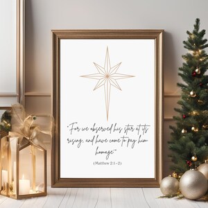 Birth of Jesus, Star of Bethlehem, Christmas Star Art, Xmas Printable ...