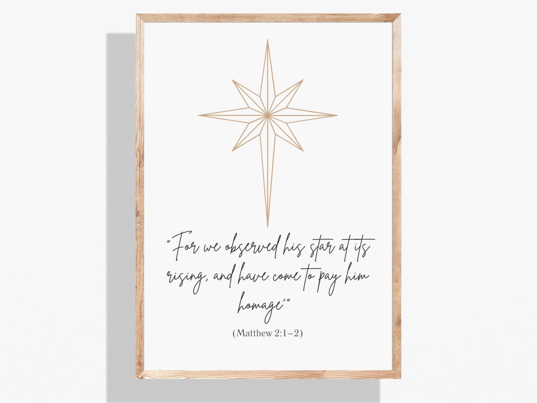 Birth of Jesus, Star of Bethlehem, Christmas Star Art, Xmas Printable ...