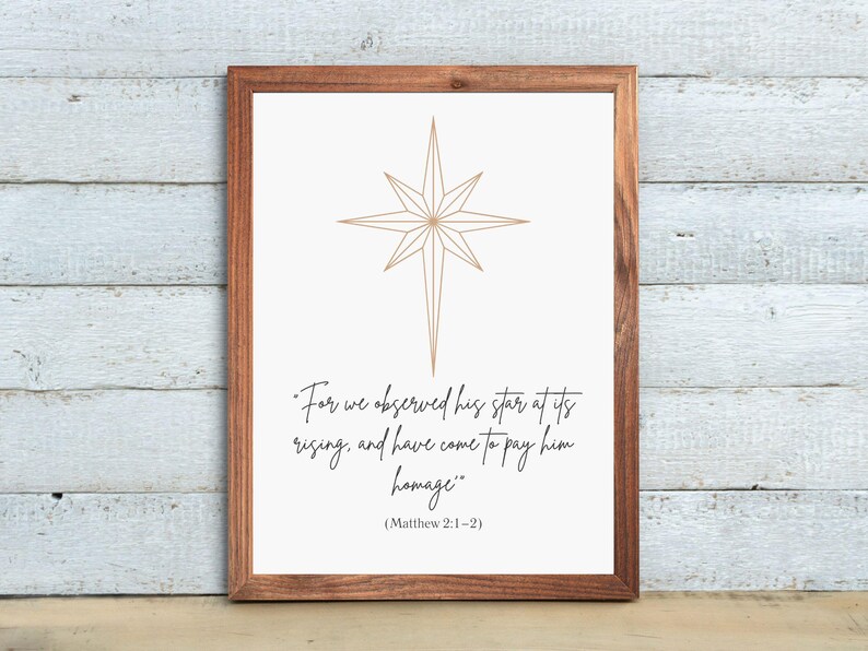 Birth of Jesus, Star of Bethlehem, Christmas Star Art, Xmas Printable ...