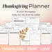Thanksgiving Planner Printable, Grocery Check List, Thanksgiving Bundle ...
