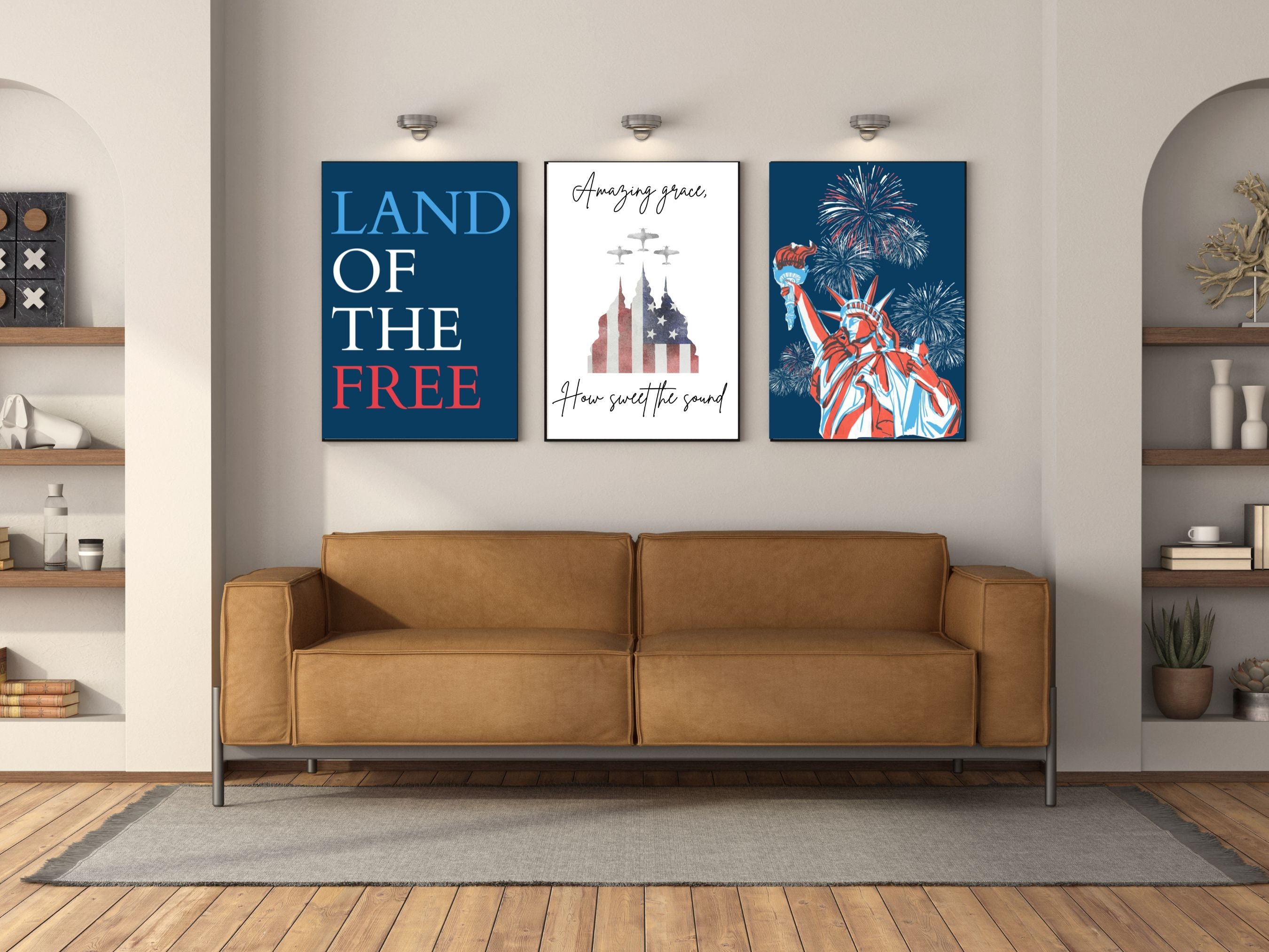 4th of July Printable Wall Art Gallery, American Flag Art Print ...