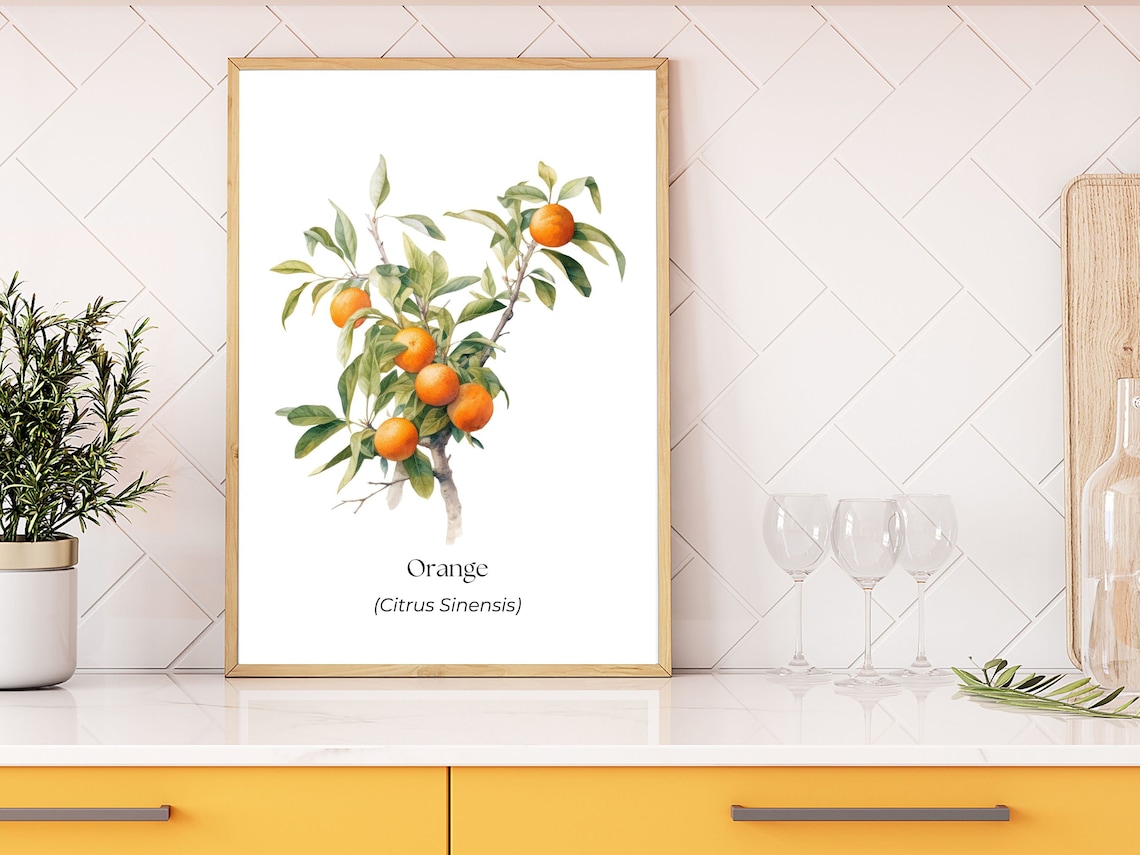 Summer Fruit Wall Art, Kitchen Wall Decor, Kitchen Printable Wall Art ...