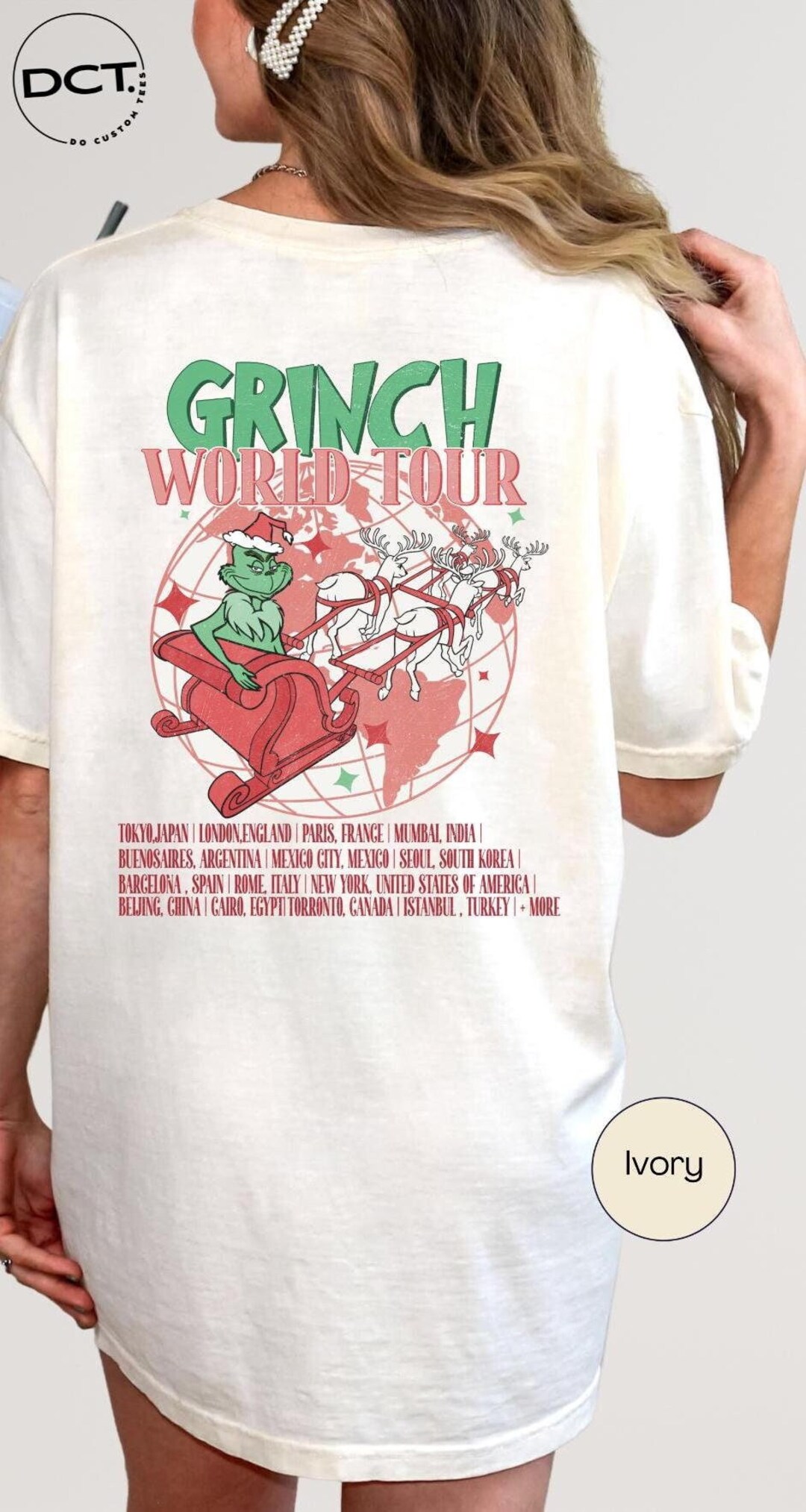 Comfort Colors® Backside Grinch World Tour Shirt, Funny Christmas ...