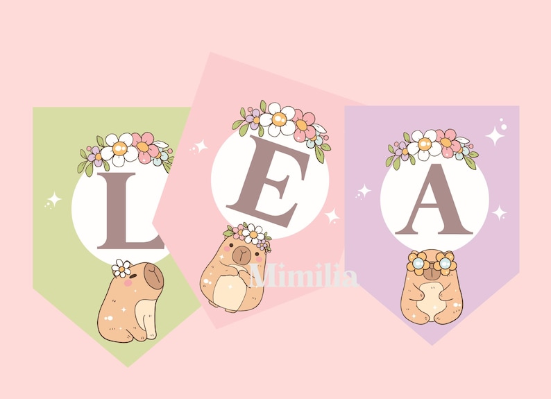 Printable Happy Birthday Capybara Banner PDF Capybara Children's ...