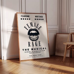 Female Rage the Musical Print TTPD Wall Art Swiftie Printable Home ...