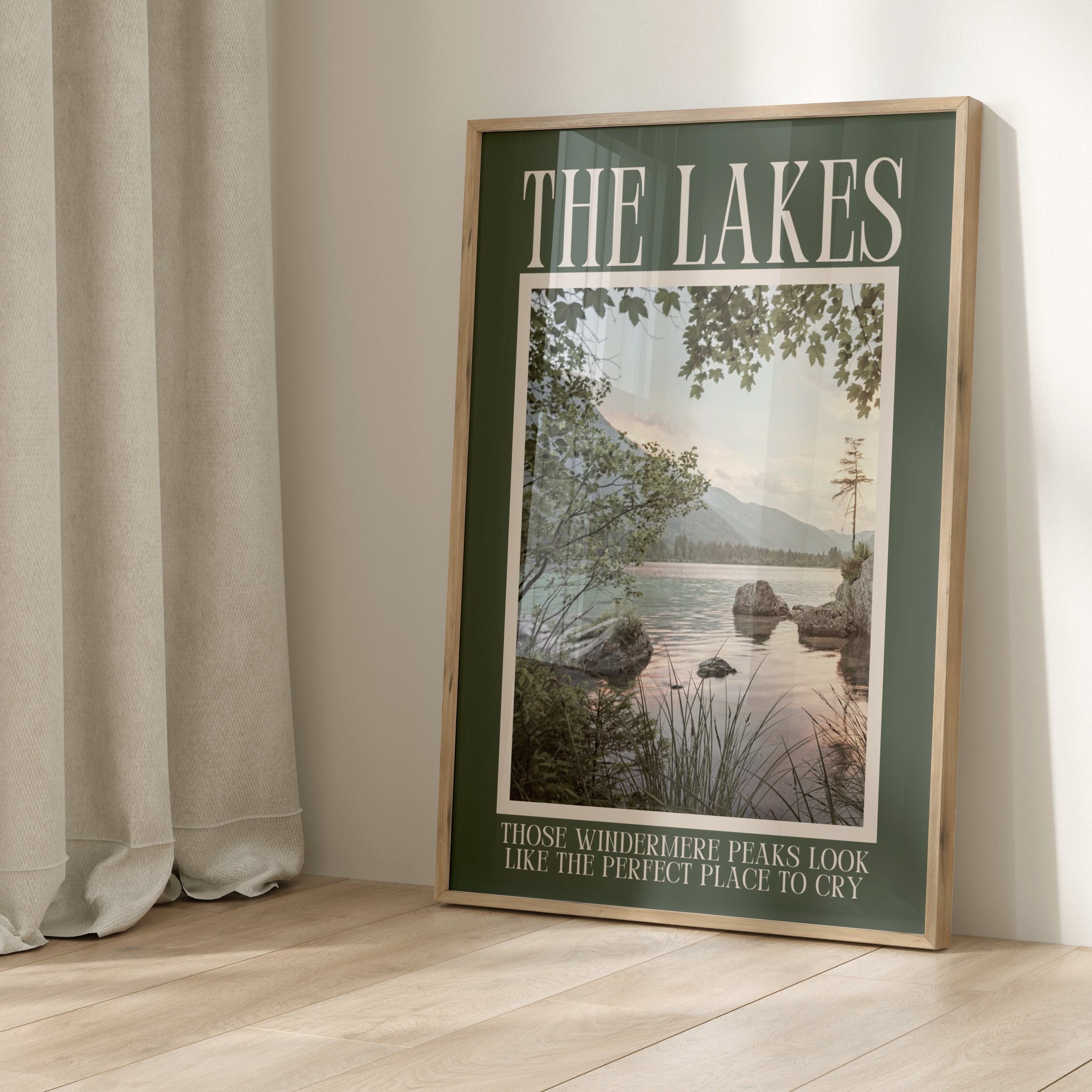 The Lakes Taylor Swift Digital Poster Print Windermere Peaks Folklore ...