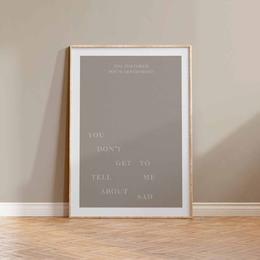 Who's Afraid of Little Old Me Print Taylor Swift Poster the Tortured ...