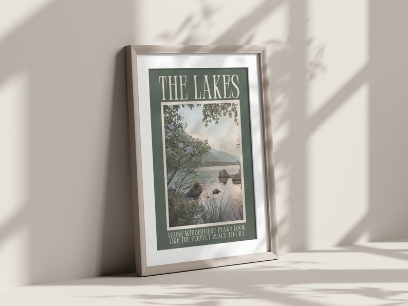 The Lakes Taylor Swift Digital Poster Print Windermere Peaks Folklore ...