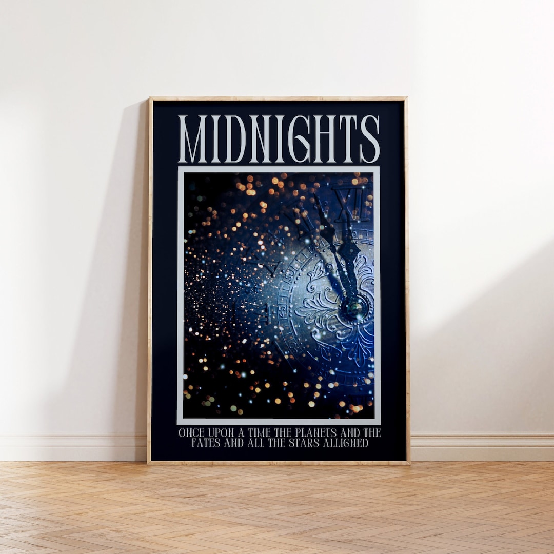 Midnights Print Taylor Swift Poster Swiftie Merch Gift Music Wall Art ...
