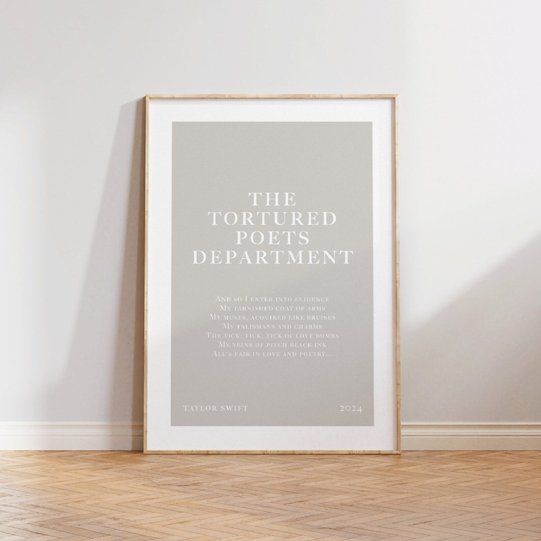 The Tortured Poets Department Print Taylor Swift Poster Album Wall Art ...