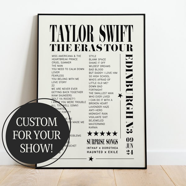 Eras Tour Printable Poster - Etsy