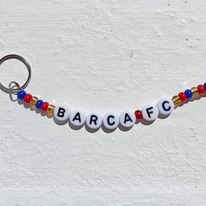 Barcelona Barca FC Bead Keychain - Etsy