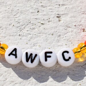 Arsenal Women Football Club Bead Bracelet AWFC - Etsy