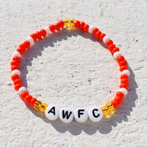 Arsenal Women Football Club Bead Bracelet AWFC - Etsy
