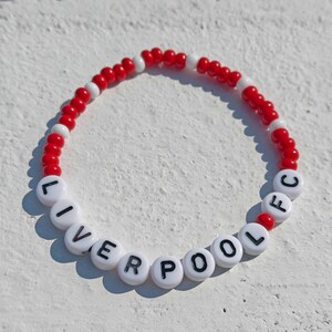 Liverpool FC Bead Bracelet in Red and White - Etsy