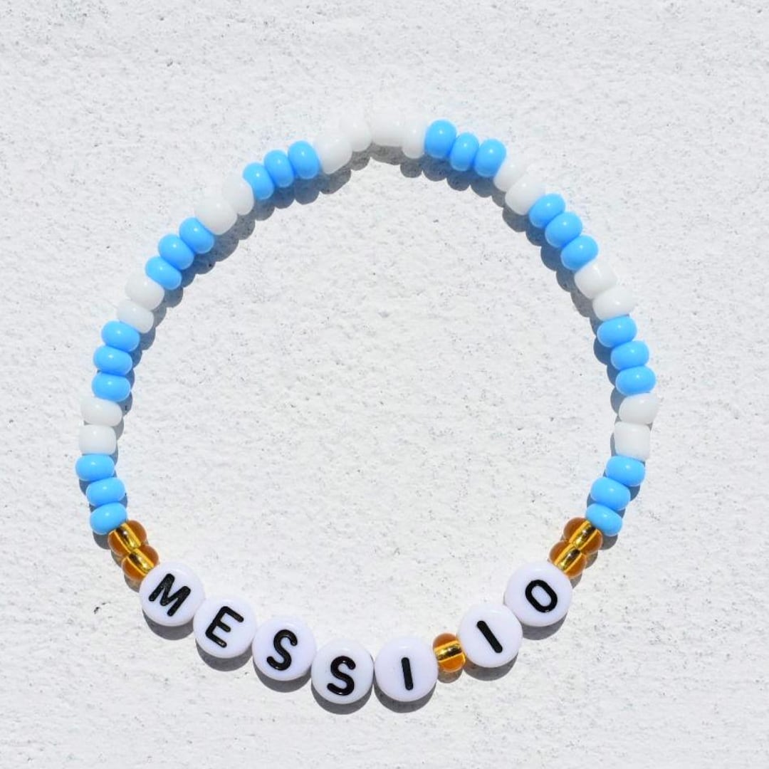 Messi 10 Argentina and Inter Miami Seed Bead Colored Bracelets - Etsy