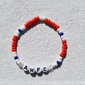Arsenal Women Football Club Bead Bracelet AWFC - Etsy