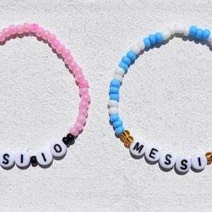 Messi 10 Argentina and Inter Miami Seed Bead Colored Bracelets - Etsy