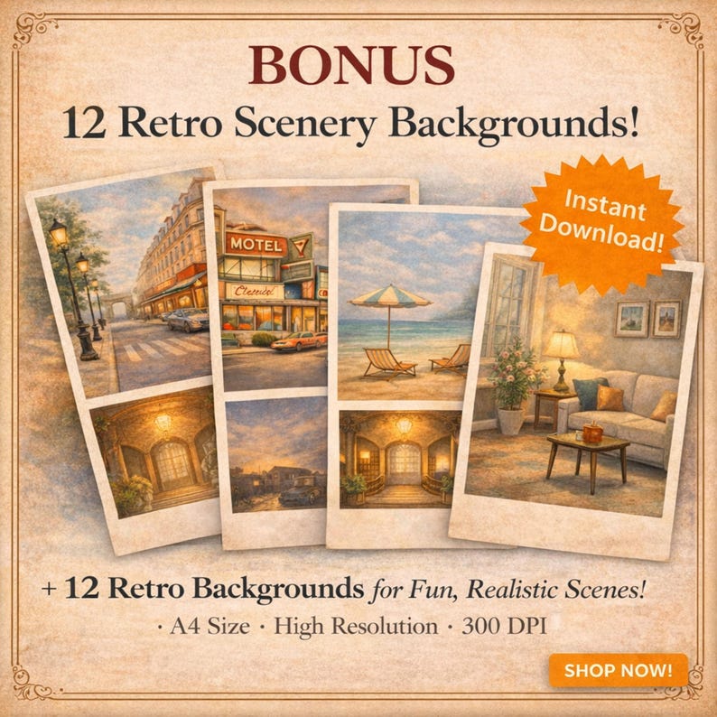 Printable 1960s Fashion Paper Doll, Retro Ephemera (digital Download ...