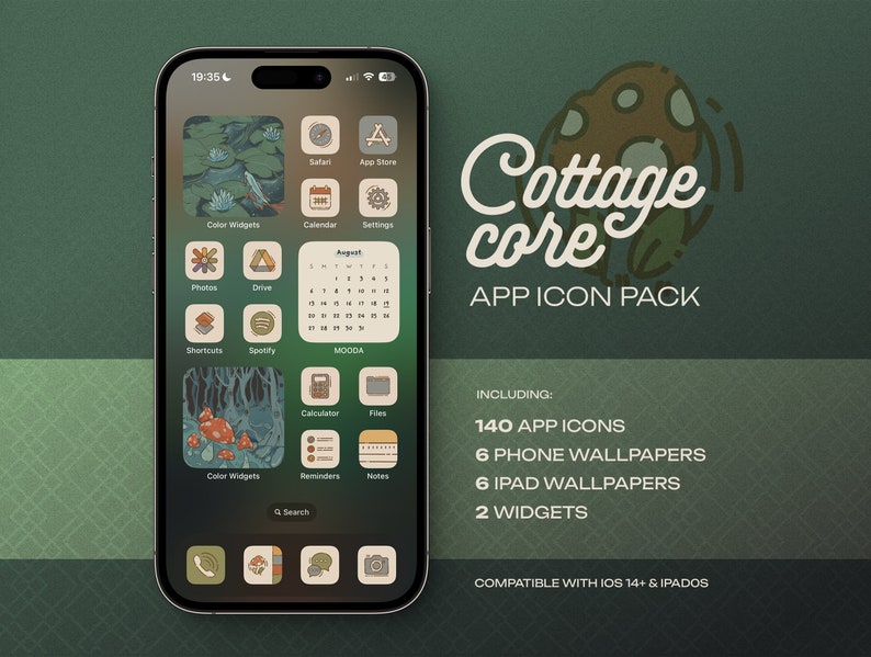 Cottagecore Inspired Theme App Icon Set | Aesthetic IOS and Ipados App ...