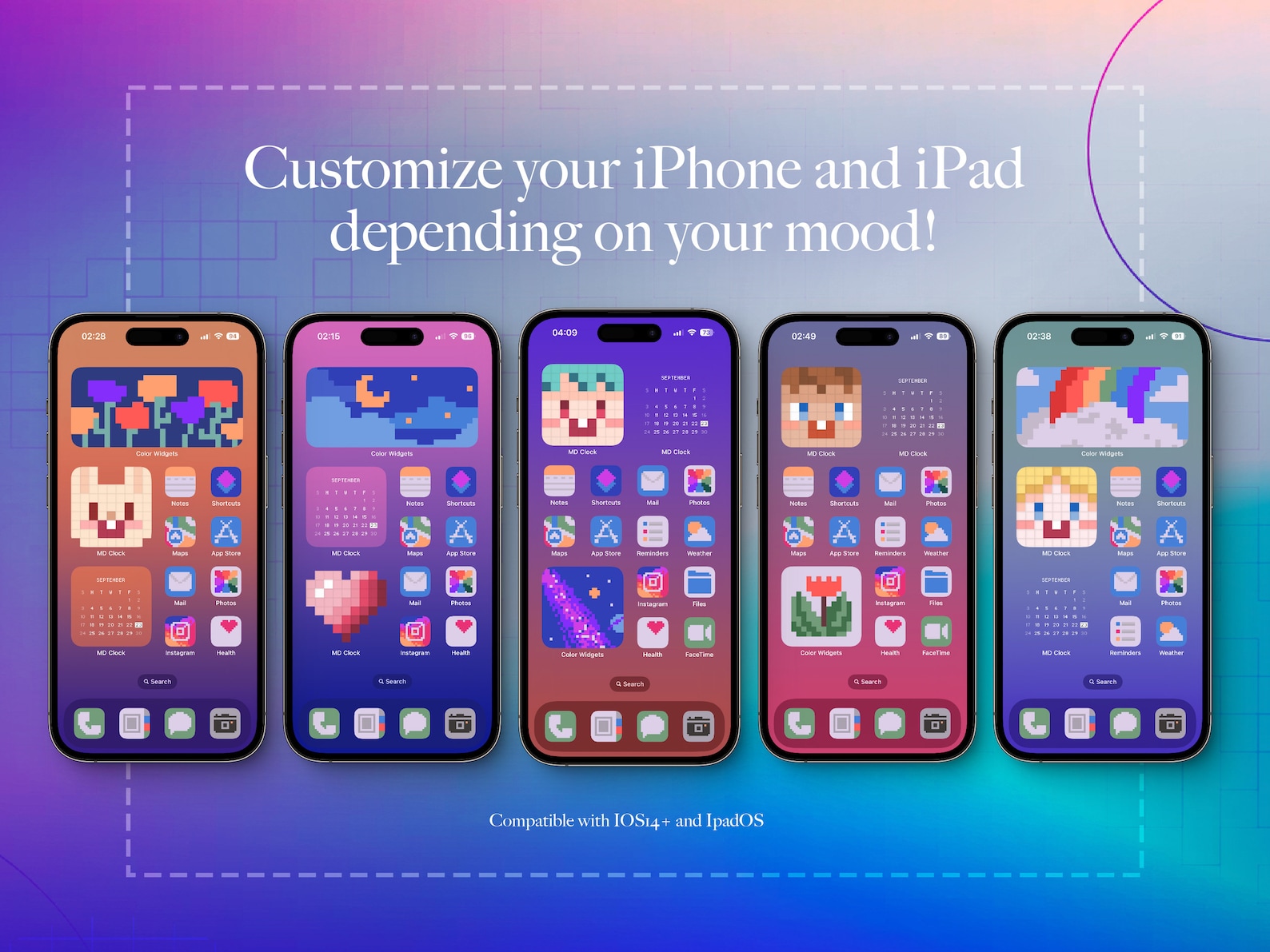 Pixel Art Theme App Icon Set Aesthetic IOS and Ipados App Icons ...