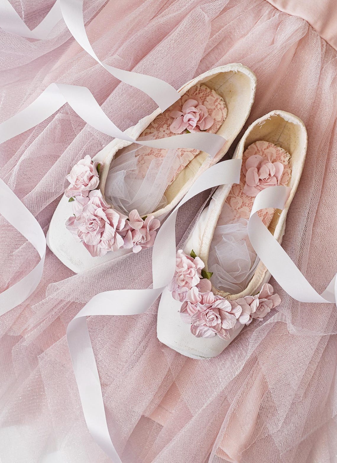 Shabby Chic White Decorative Pointe Shoes - Etsy