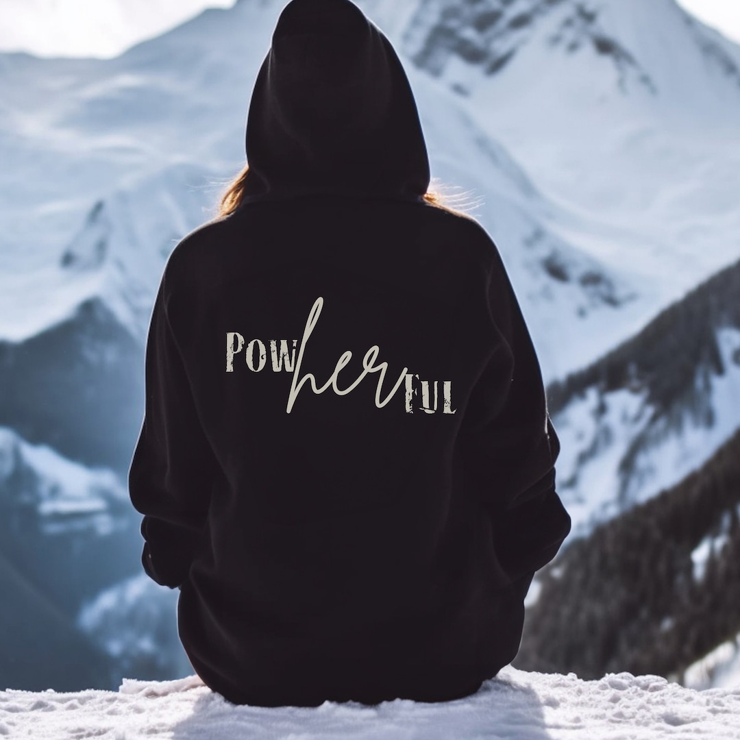 Pow Her Ful Hooded Sweatshirt, Powerful Hoodie, Womens Power Hoodie - Etsy