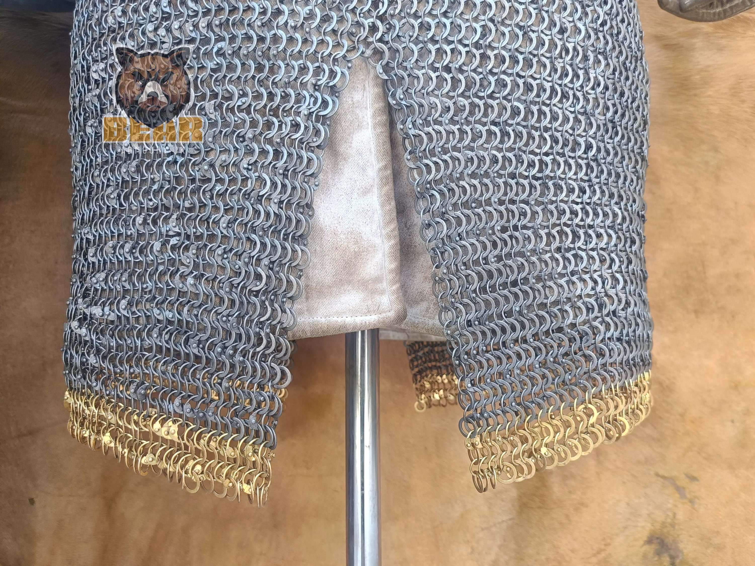 Roman Hamata Chainmail Armor Round Ring Dome Riveted Alternating Solid ...