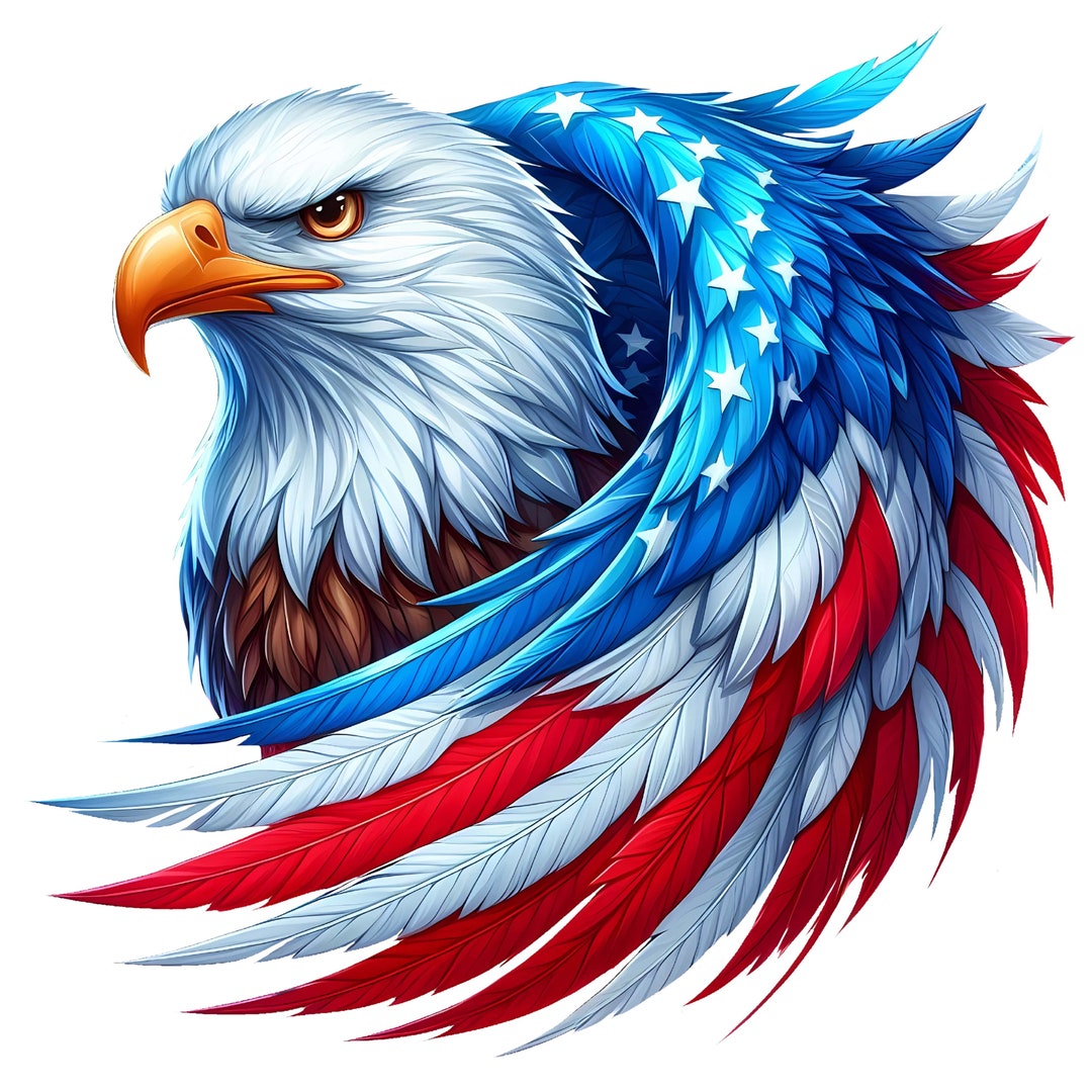 USA Eagle Sticker Personalizable Outdoor Uv-resistant Vinyl Sticker ...